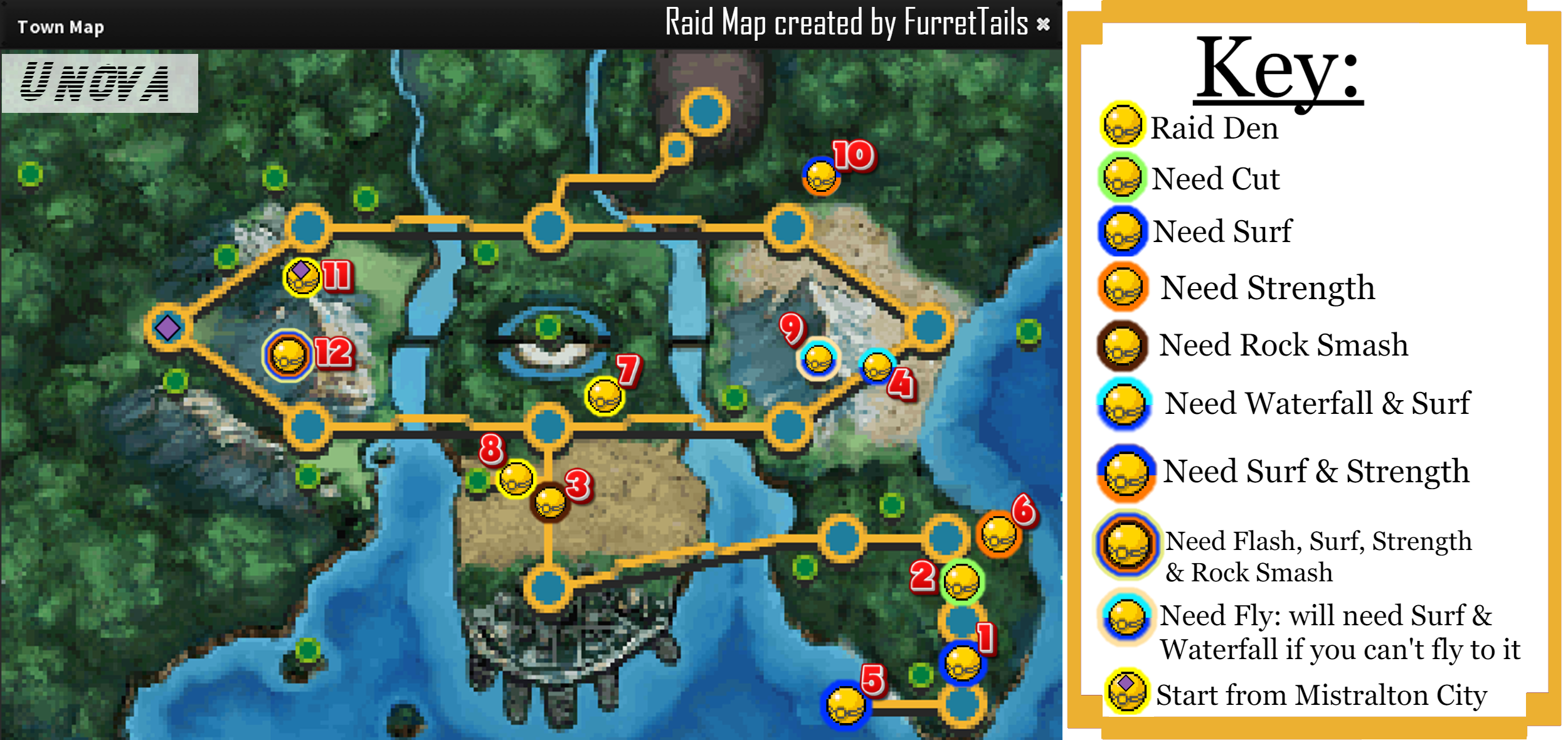 Raid Den Locations - PoryGuides - PokeMMO