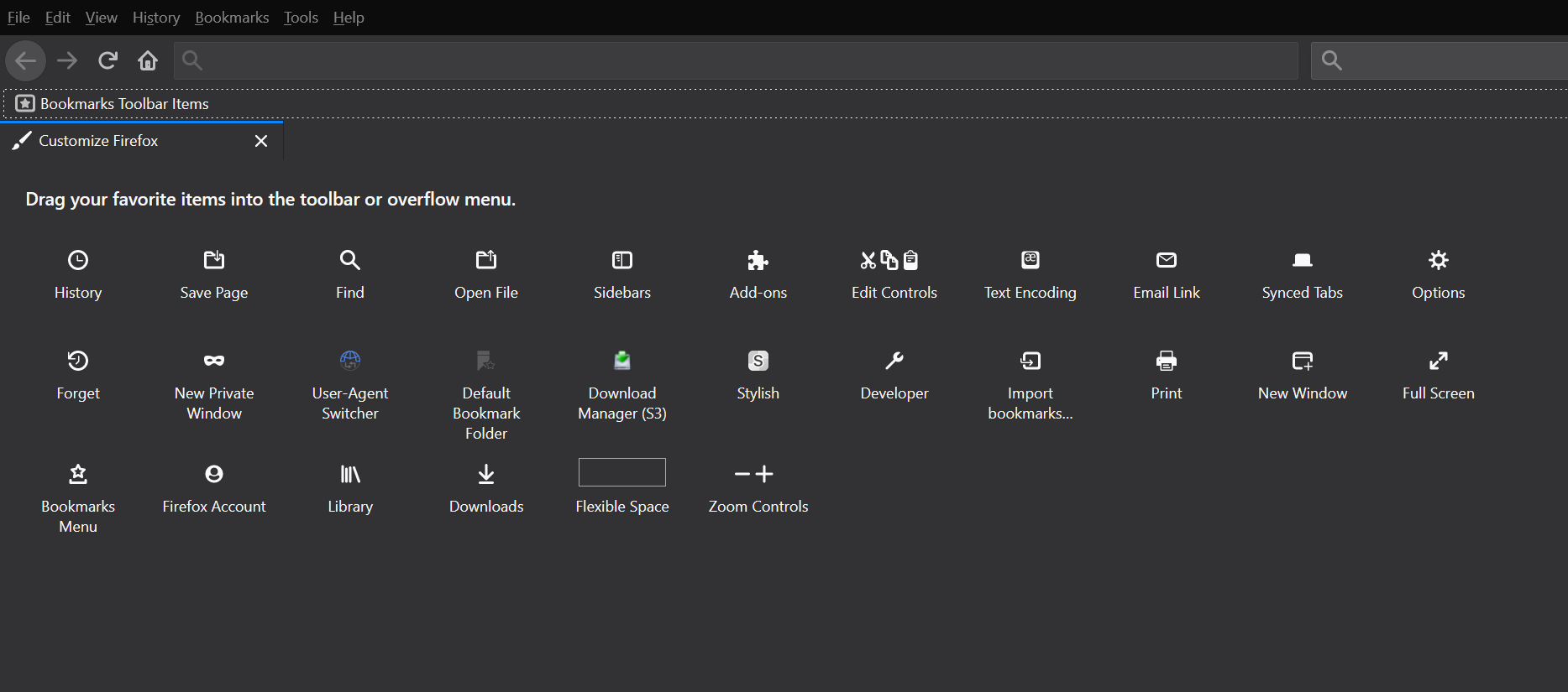 Toolbar customization options, drag-and-drop tools. · Issue #13548 ...