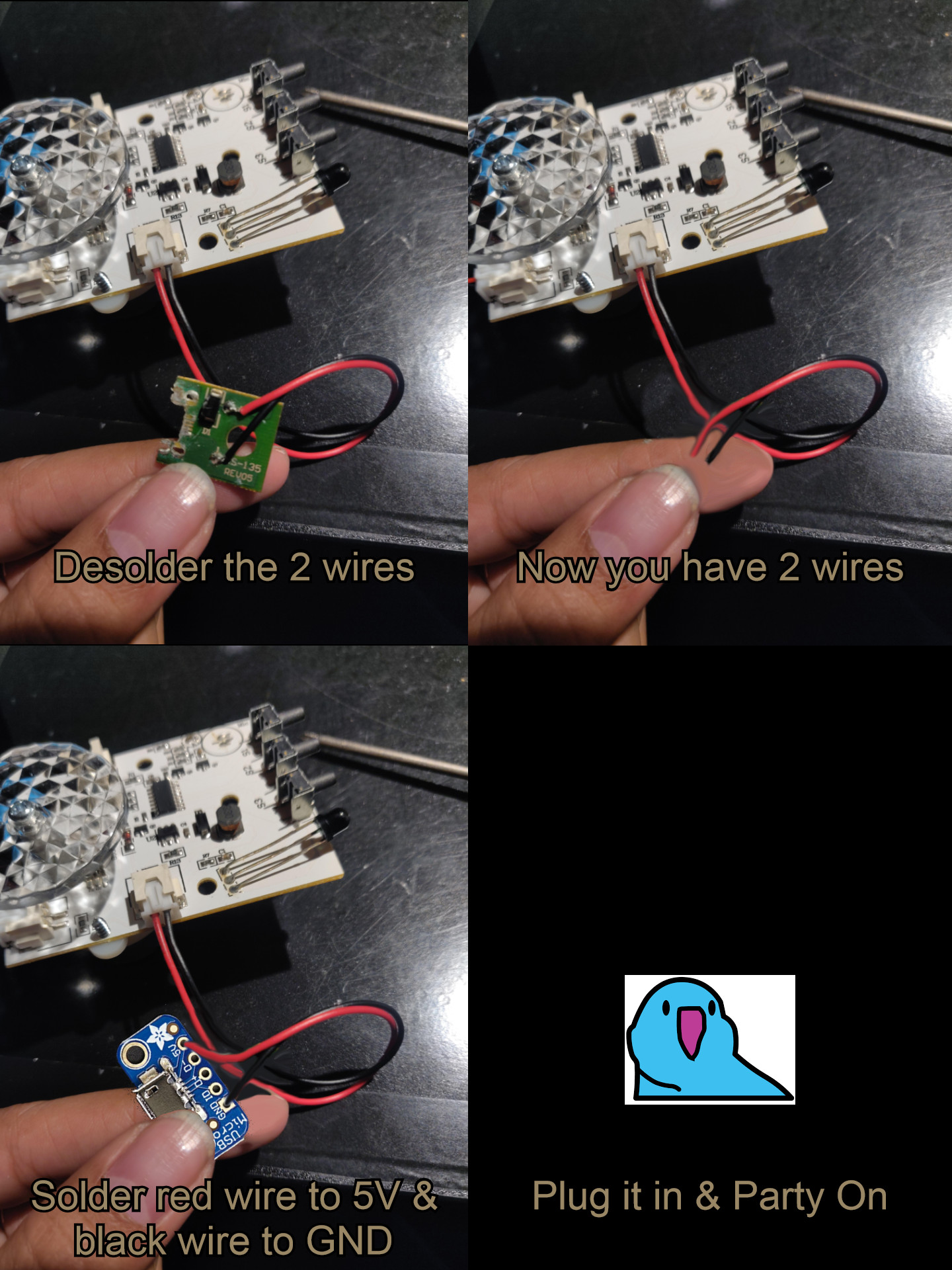 I'm trying to fix my favorite party light projector, but I don't know ...