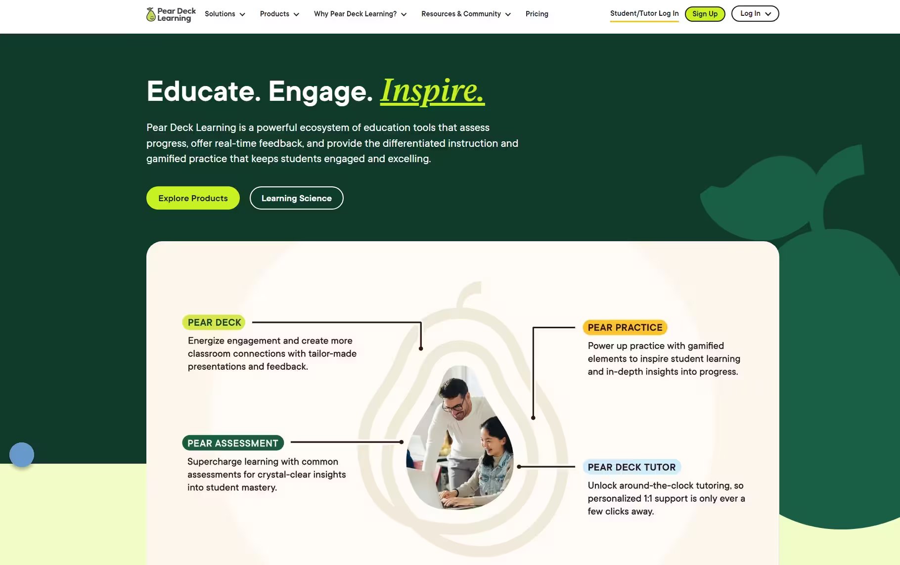 Educate. Engage. Inspire. | Pear Deck Learning Home | Kuakua ...
