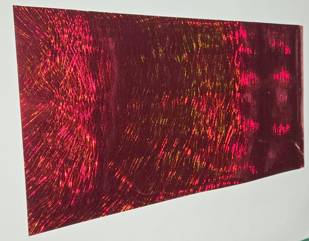 24" x 10 foot Holographic Cherry Red Light Ray