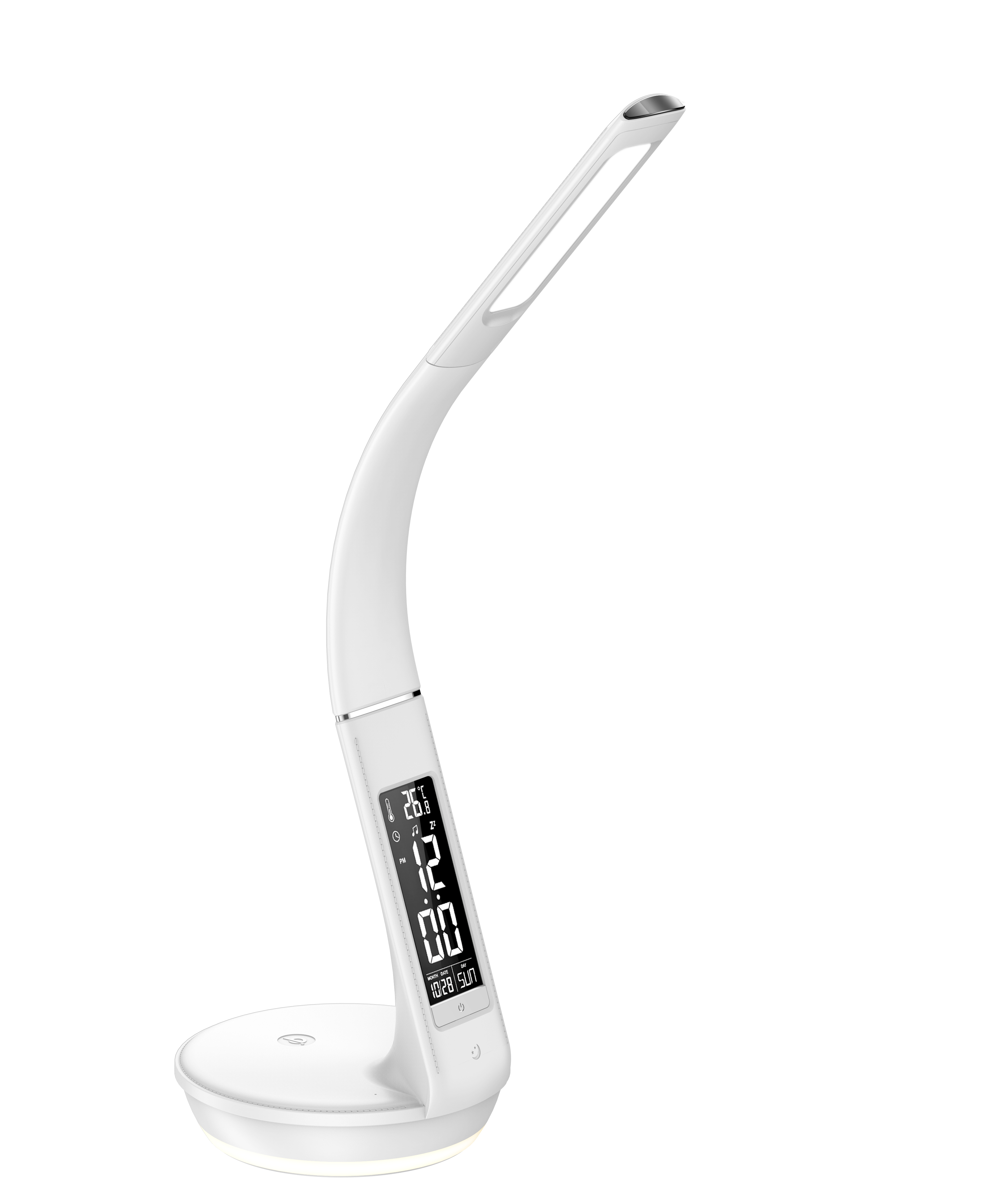 Lampa de birou cu LED, control touch, cu afisaj, ceas si functie de ...