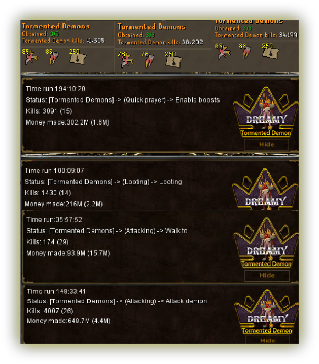 👑Dreamy Tormented Demons👑| Up to 7M/hour | 1T prayer | Restocking ...
