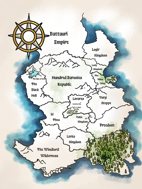 Map of the Southern Peninsula - The Dragonmancer Returns [Book 1 ...