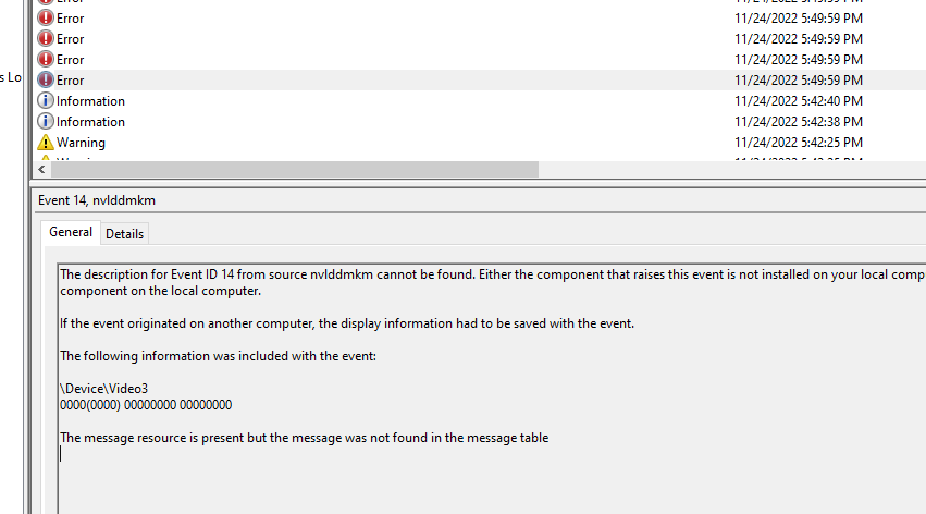 Question - nvlddmkmsys issues bugcheck_code 133 on dump (system restart ...