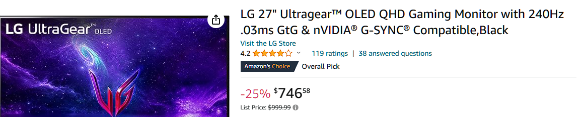 LG just released a trio of 144hz-240hz 1440p/4k UltraGear monitors at lower prices. How might ...