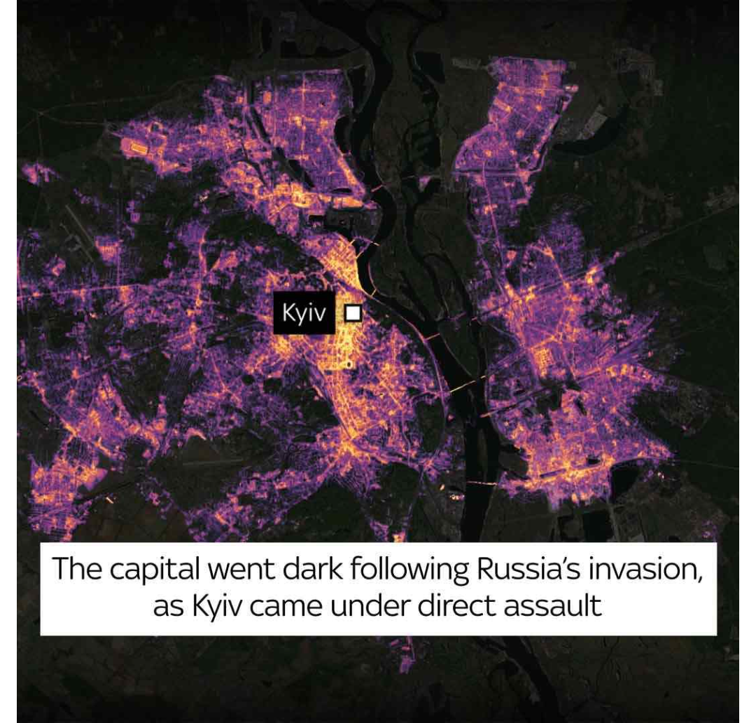 Ru pov: Satellite thermal images of Kiev for January 2022 and November ...