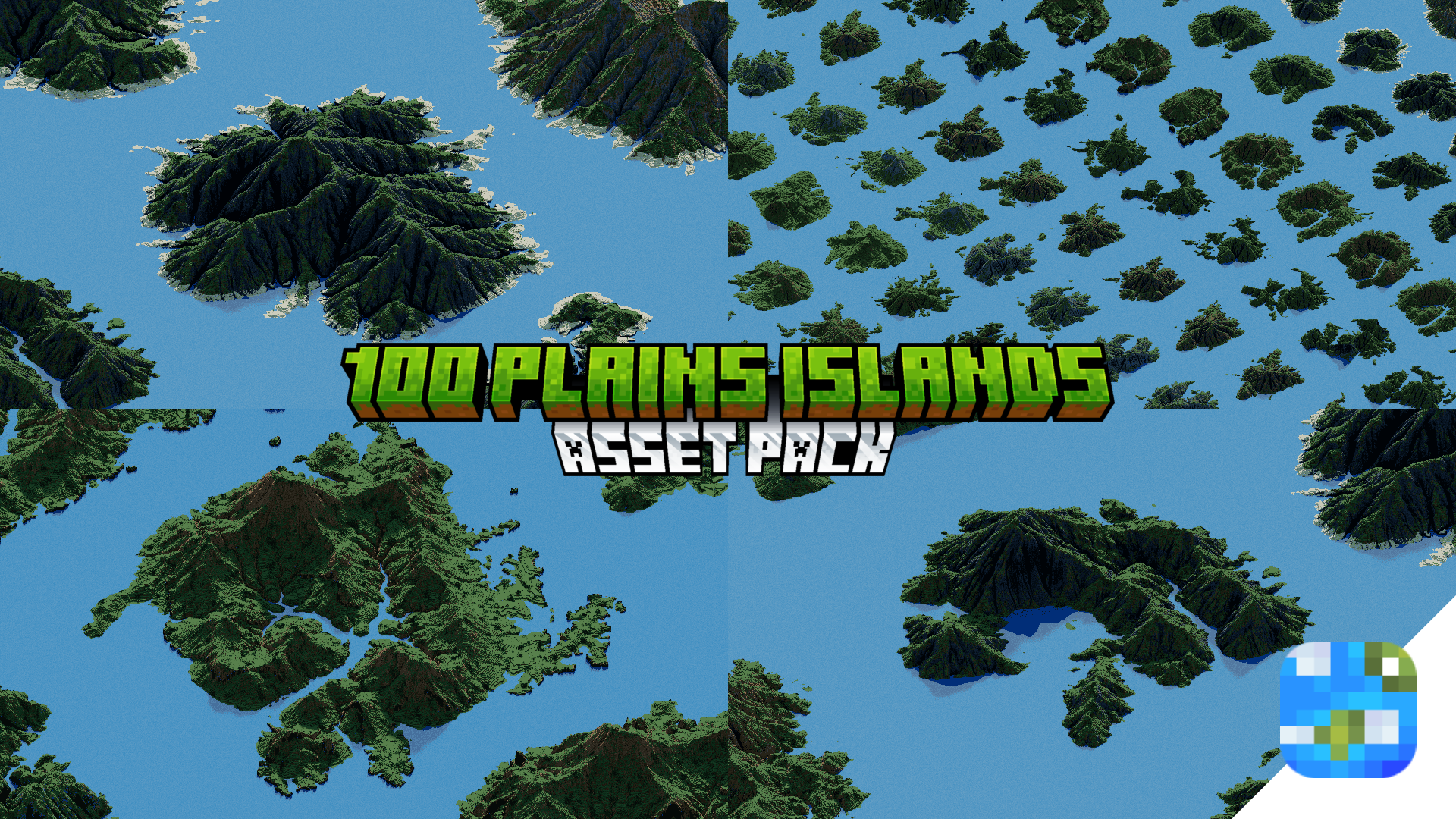 📦 500+ Custom Islands (1.19+) - Terrain Asset pack - Plains / Desert ...