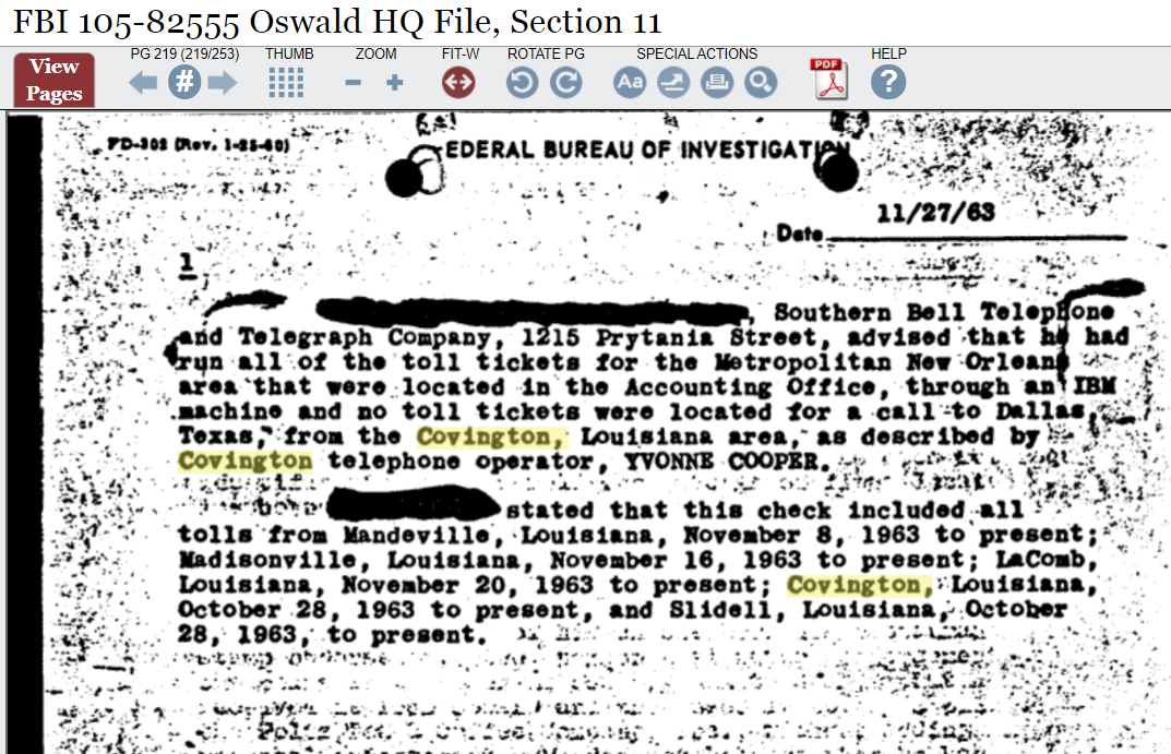 The Nov 20th Janitor Phonecall - Page 2 - JFK Assassination Debate ...