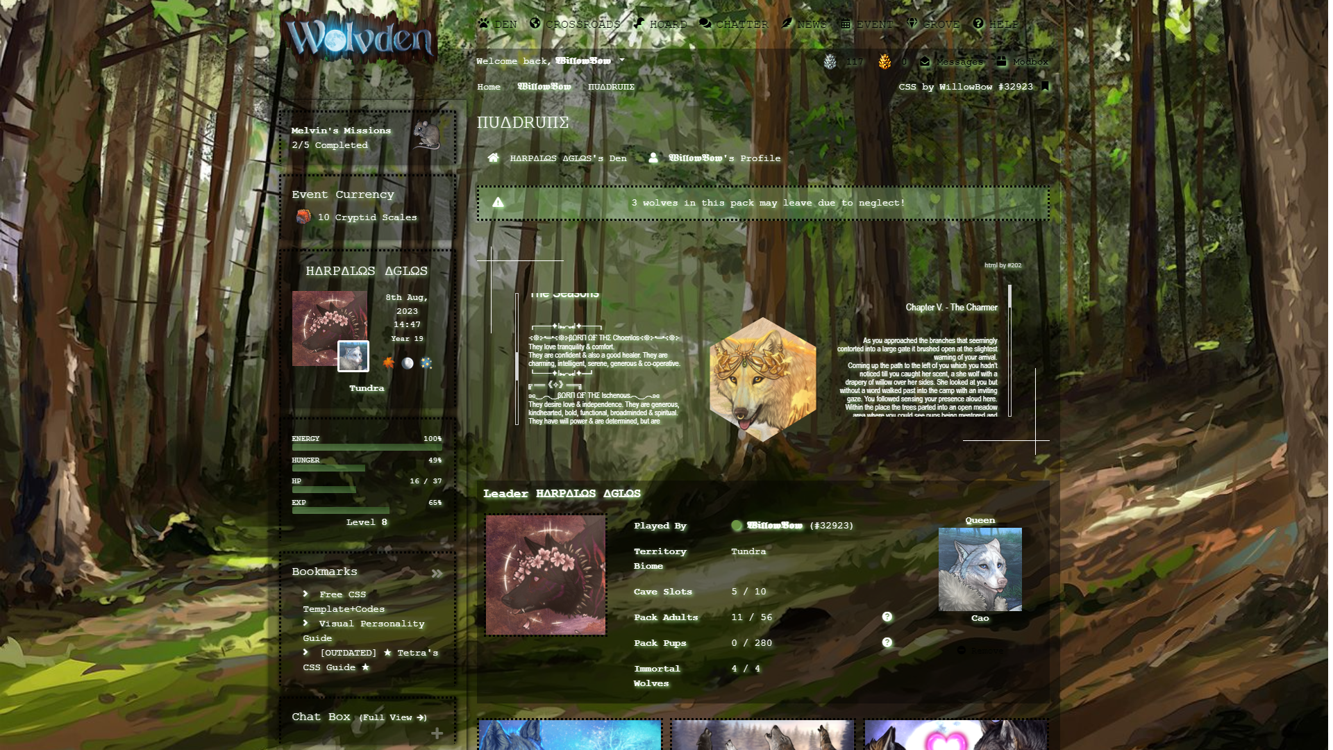 Willow's Free CSS |:| Wolvden