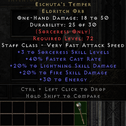 Ft: 100% Perfect Eschuta's Orb - Topic - d2jsp