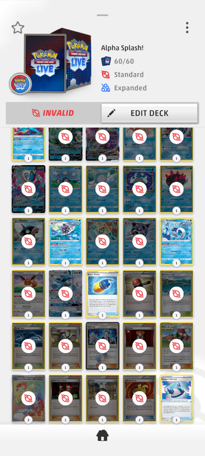Almost every single card in my imported decks are INVALID or ILLEGAL ...