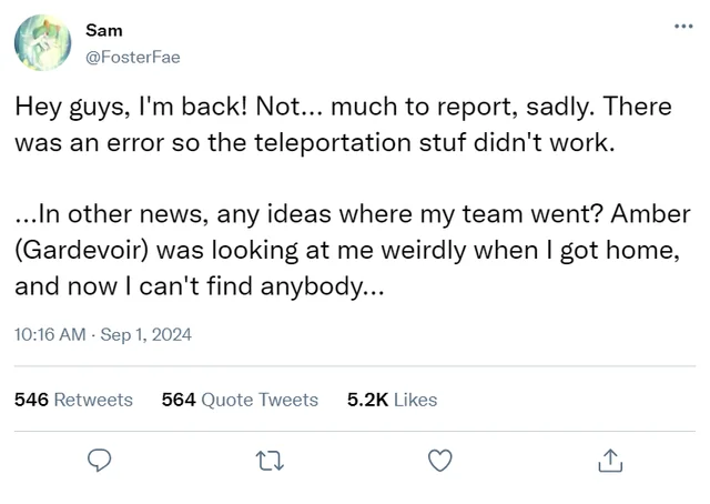 Sam's Tweets - Chapter 15 - ArbitraryChaos13 - Multifandom [Archive of ...