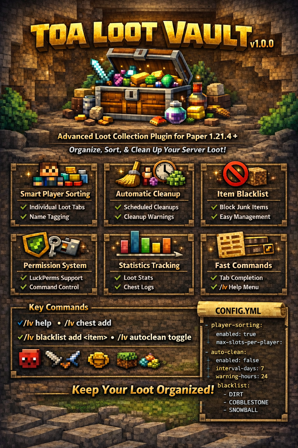 TOA Loot Vault | SpigotMC - High Performance Minecraft Software