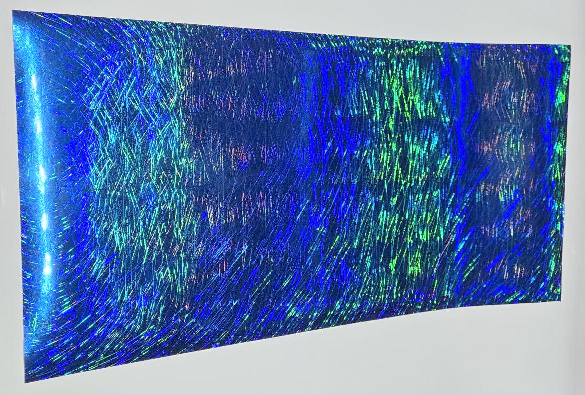 24" x 10 foot Holographic Fluorescent Blue Light Ray