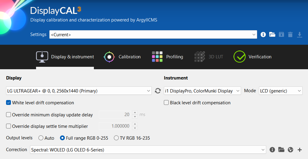 Measurement Report without ICC profile | DisplayCAL