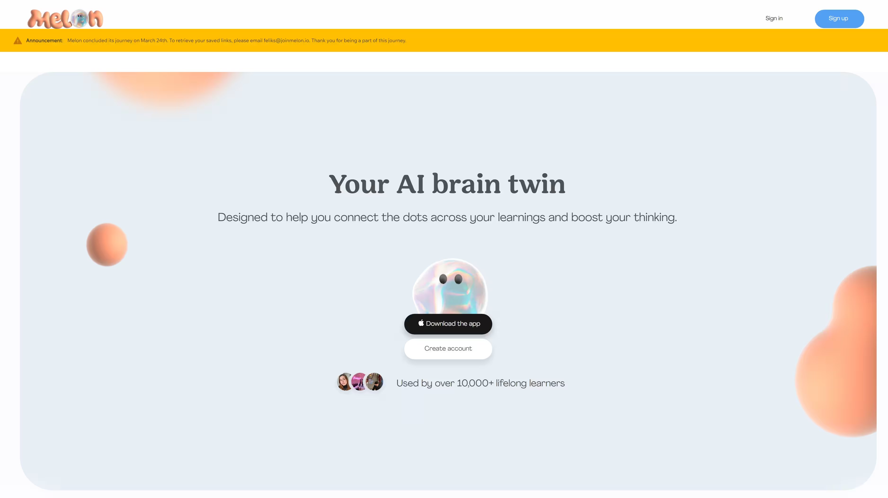 Melon.AI - Your AI brain twin, Designed to help you connect t