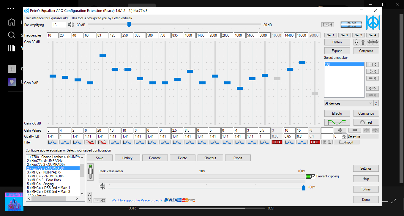 Does anyone have EQ settings to share for the KSC75 + Yaxi pads + PE ...