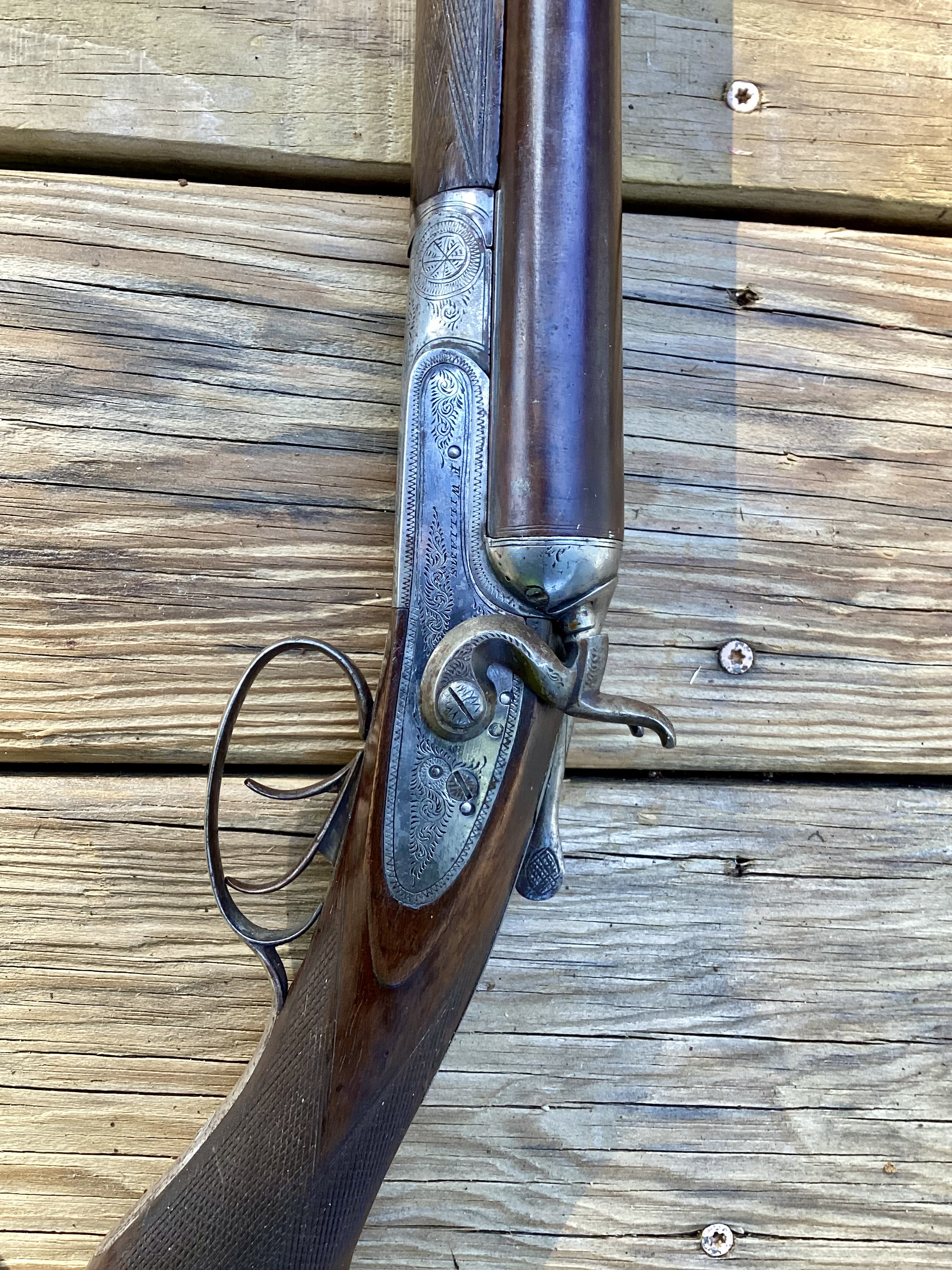 F Williams 12 bore SXS hammer gun *** - 24hourcampfire