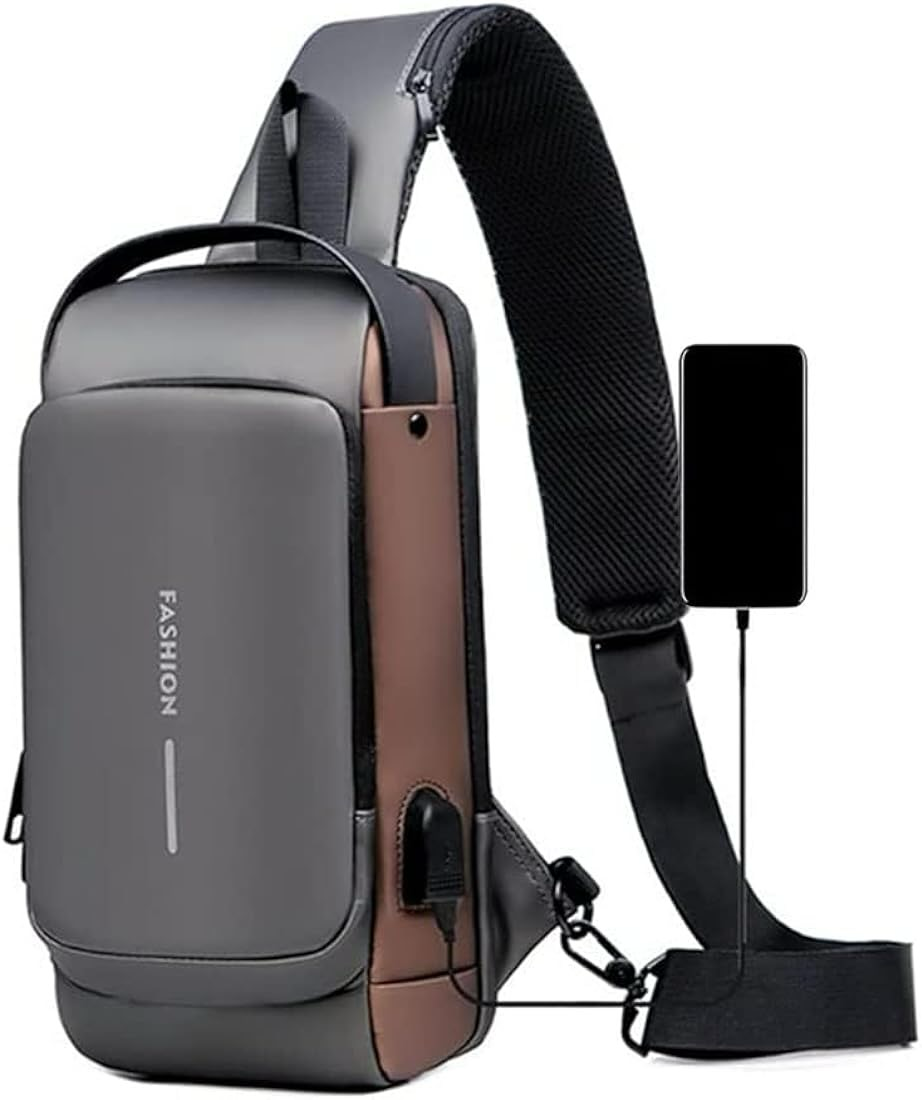 Rucsac Inteligent Crossbody, Waterproof, CU USB de incarcare 3.0 ...