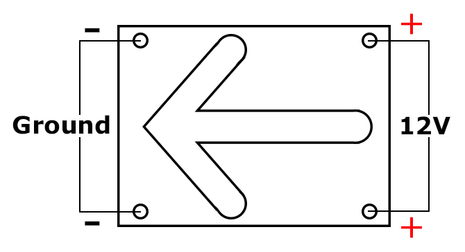 Red Arrow LED 30 X 40 mm - Micro Robotics