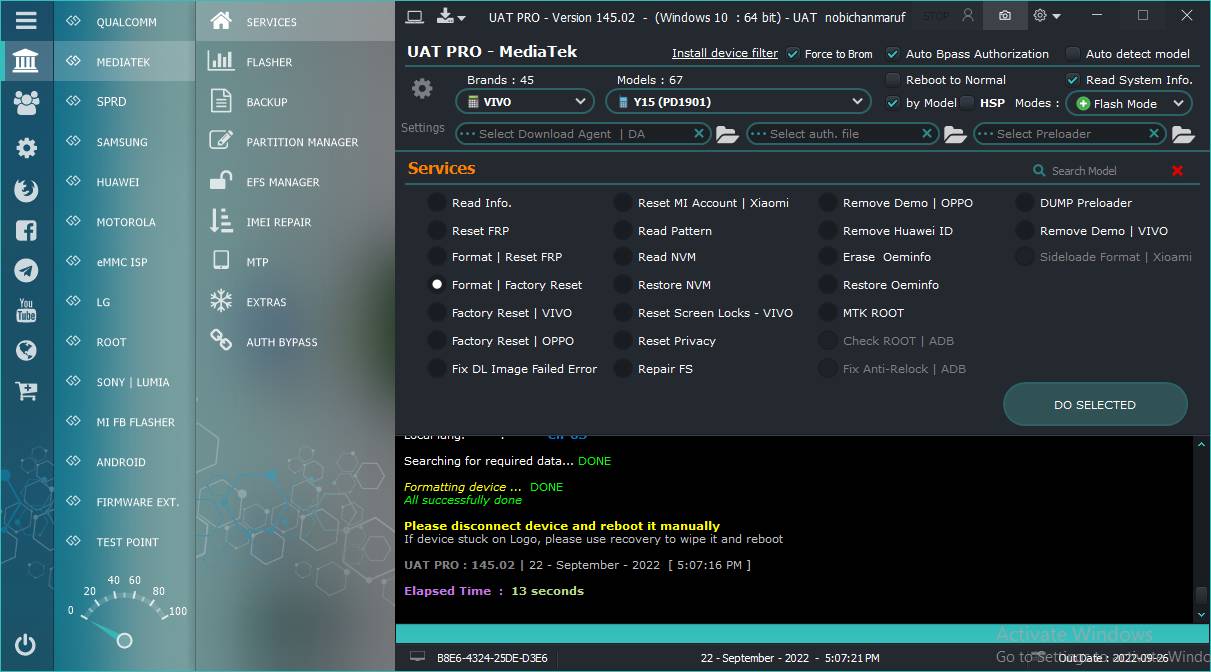 Y15 (PD1901) Password Remove Done By UAT Pro - GSM-Forum