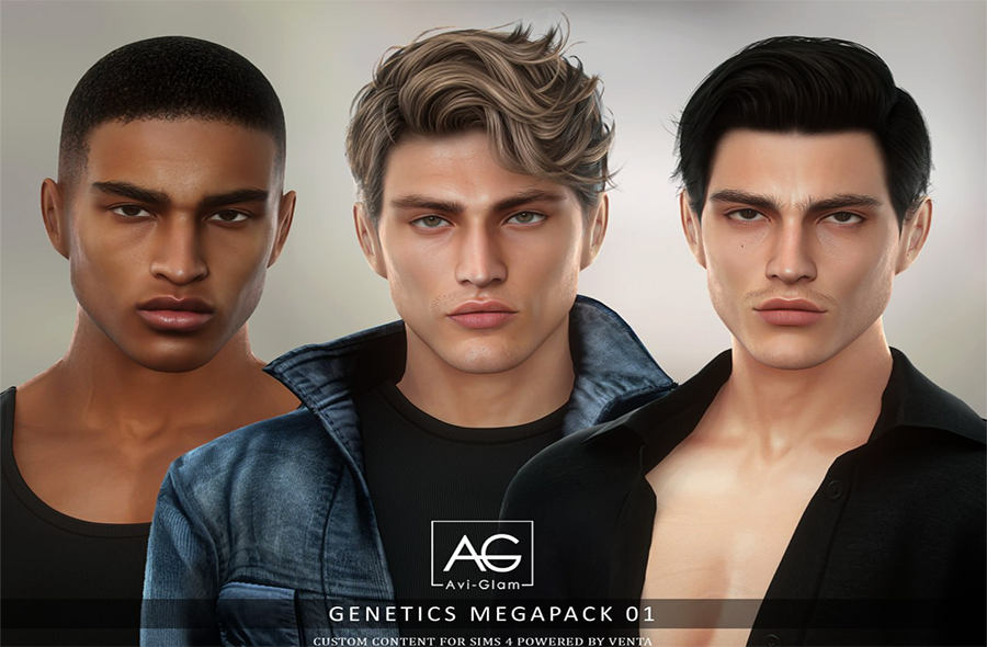 [CAS] VENTA Studios - Avi.Glam Megapack 01 UPDATE - TS4 Rebels
