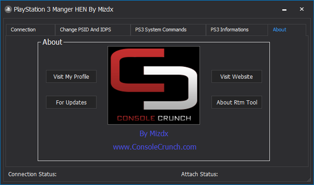 PlayStation 3 Manager HEN RTM Tool v6.0 By Mizdx - Changer PSID And ...