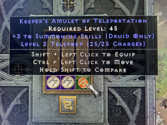 +3 Summoning Skills (dru) Level2 Teleport Amulet - Topic - d2jsp