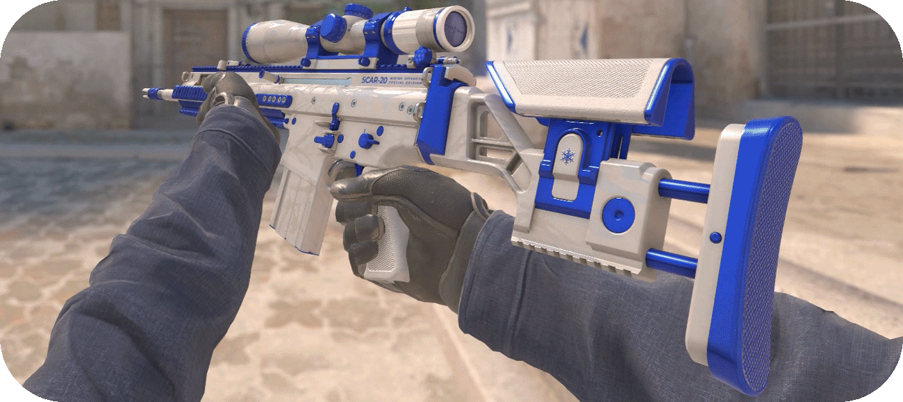 Steam Workshop::SCAR-20 | Winter Offensive (Blue)