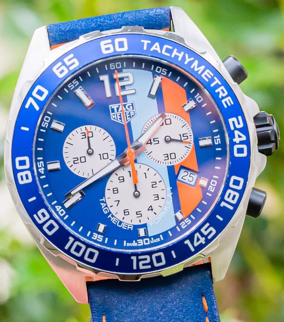 FS: Tag Heuer Formula 1 Gulf Racing Special Edition Chronograph Blue ...