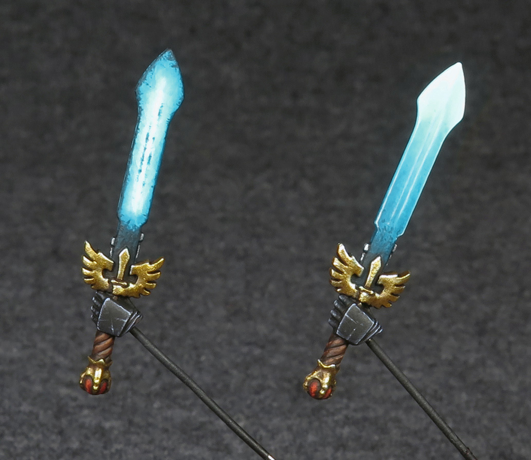 Glowing weapon C&C please! : r/Miniaturespainting