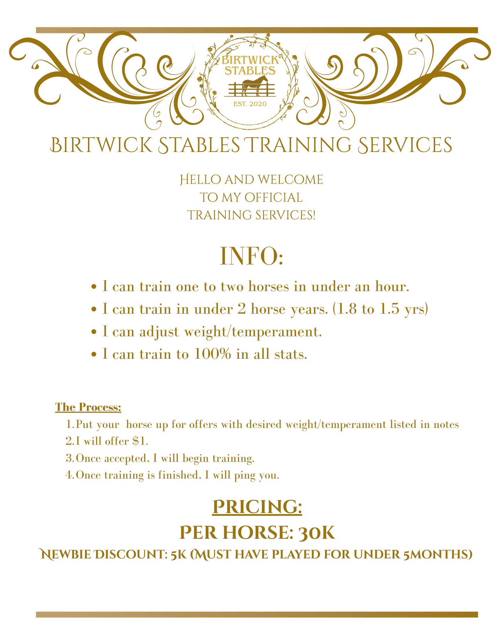 Birtwick Stables Speed Training Services (4 SLOTS OPEN) - Page 4 ...