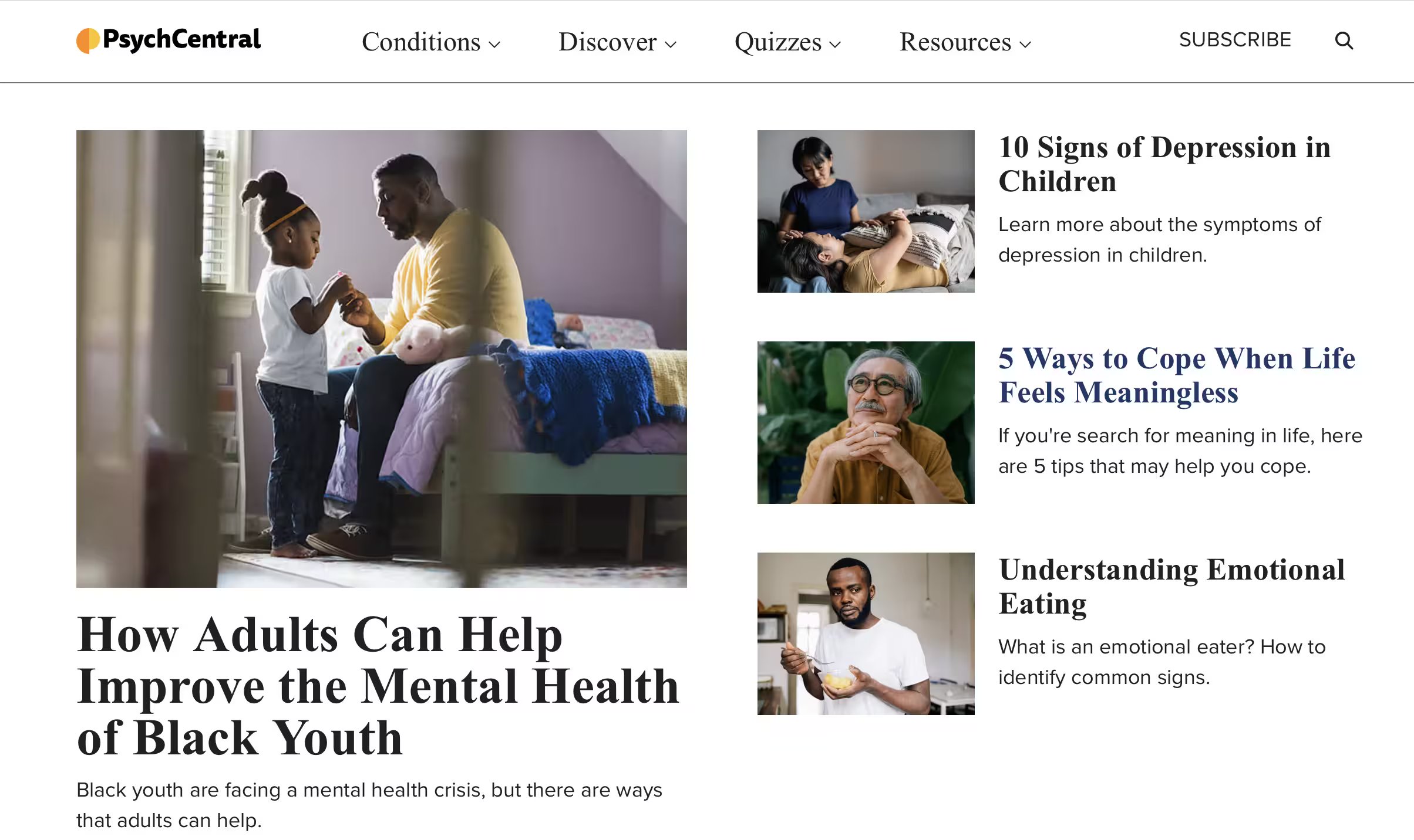 PsychCentral - At Psych Central, we break down the stigma that su