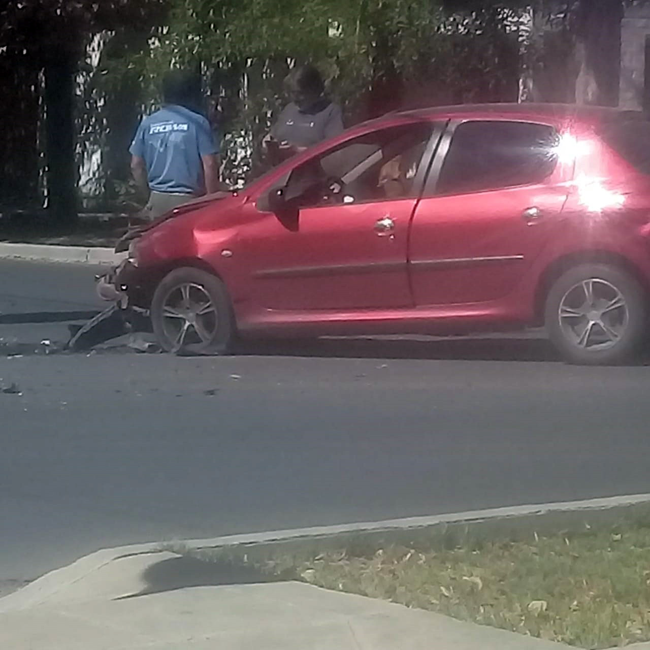 Choque de autos en plena cuarentena
