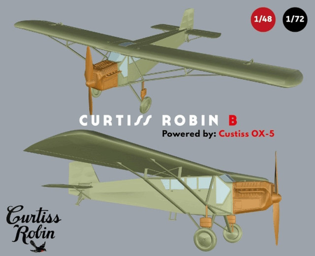 1/72 & 1/48 - Curtiss Robin 3D printed kits in three versions by Dekno ...
