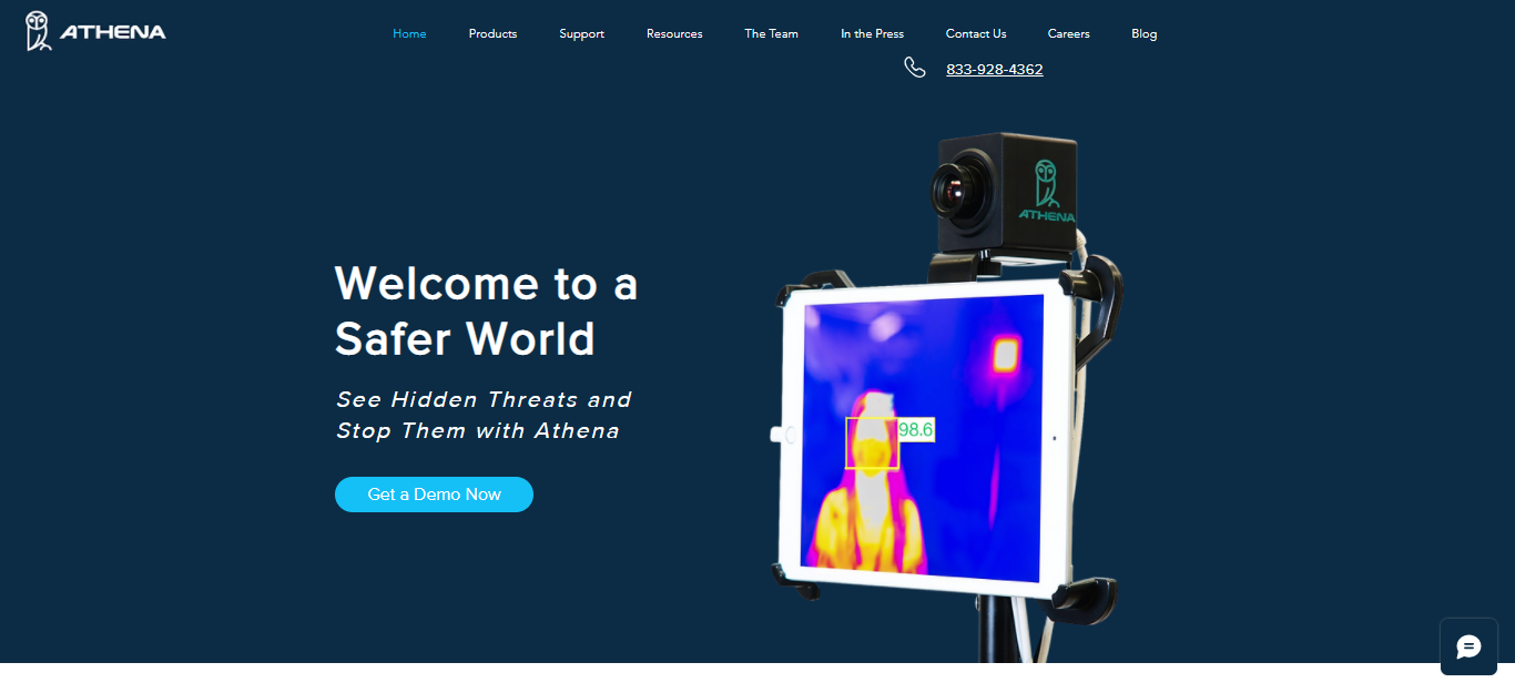Athena Security - Walk-through metal detector with temperature ...