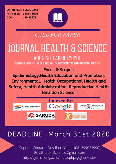 Journal Health & Science : Gorontalo Journal Health and Science Community