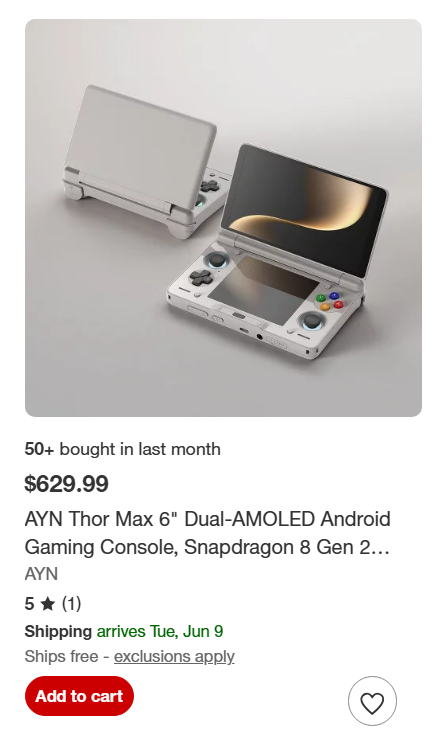 You can get a dual-screen Android 3DS/DS clamshell device from Best Buy ...