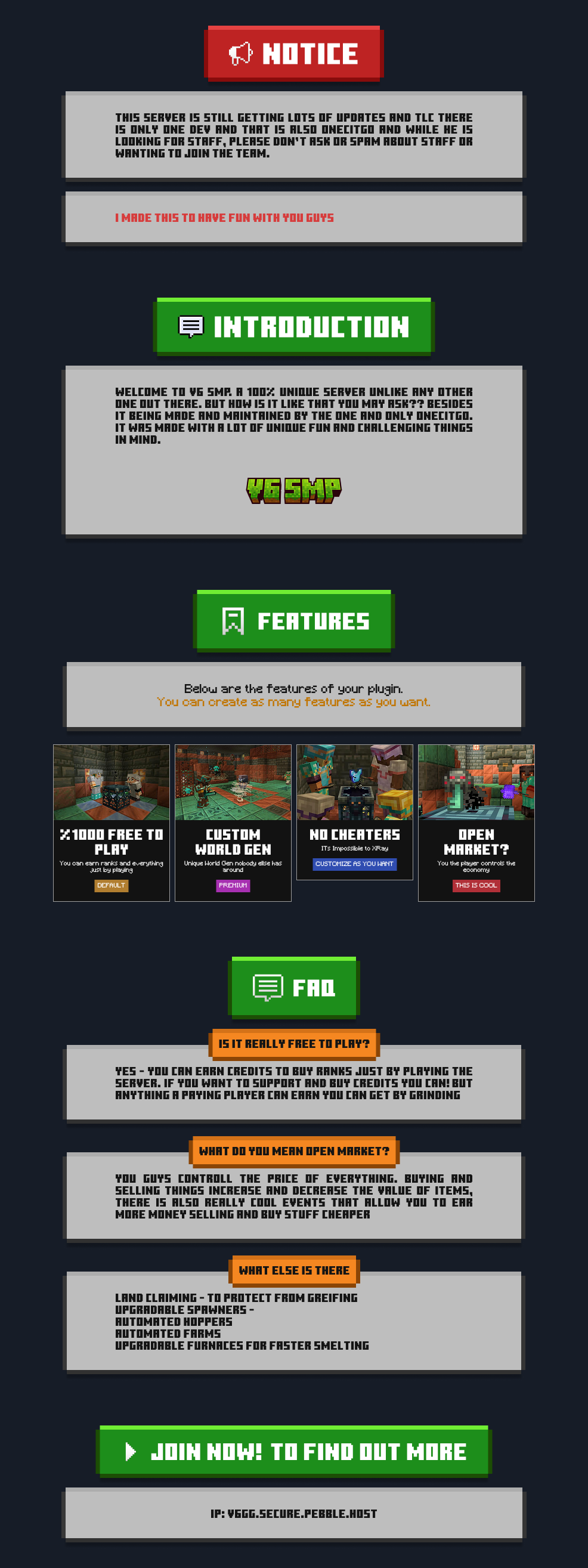V6 SMP Minecraft Server