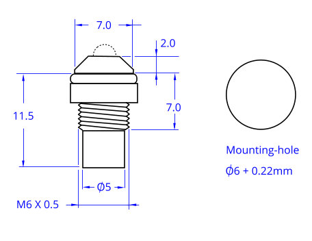 LED Holder 3mm Black (10 Pack) - Micro Robotics