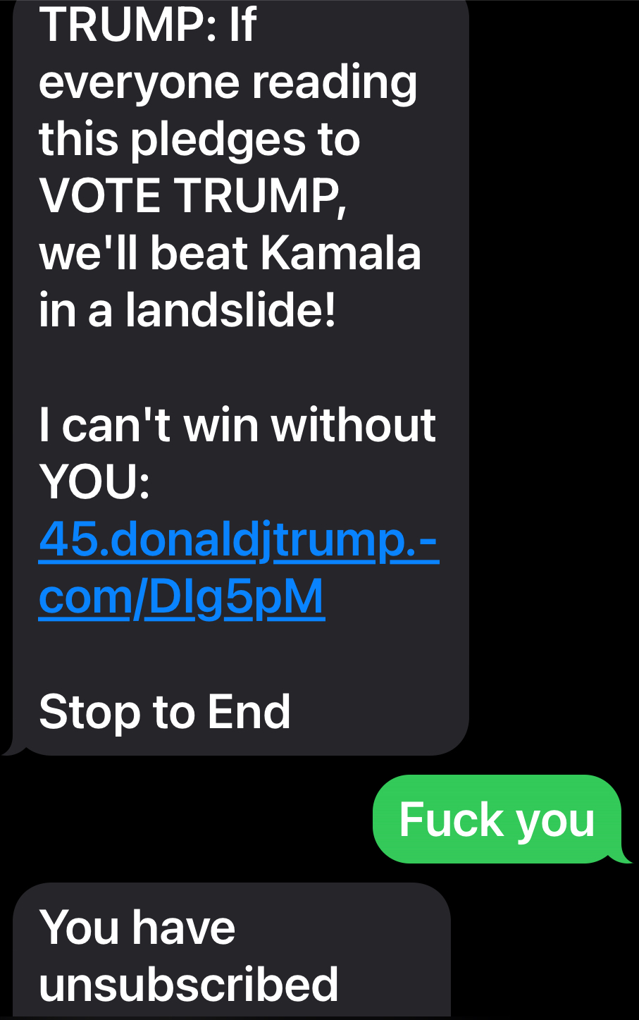 You don't have to type "Stop" to End - Democratic Underground Forums