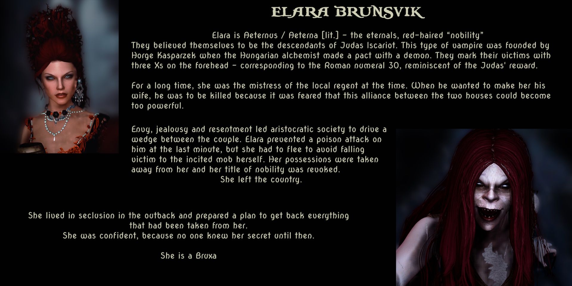 Shereena's Elara Brunsvik - The Bruxa Follower at Skyrim Special ...