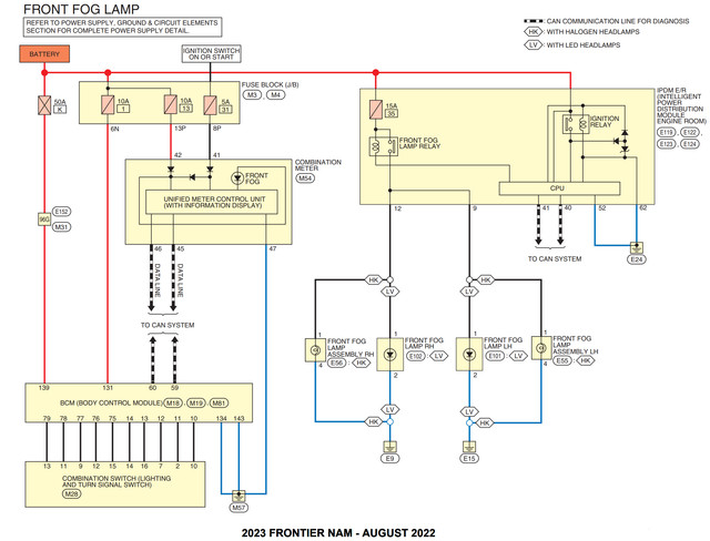 Factory LED fog light wiring diagram | Nissan Frontier Forum