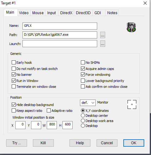 Playing GPL in Windowed Mode (it works) - Sim Racing Mirror Zone