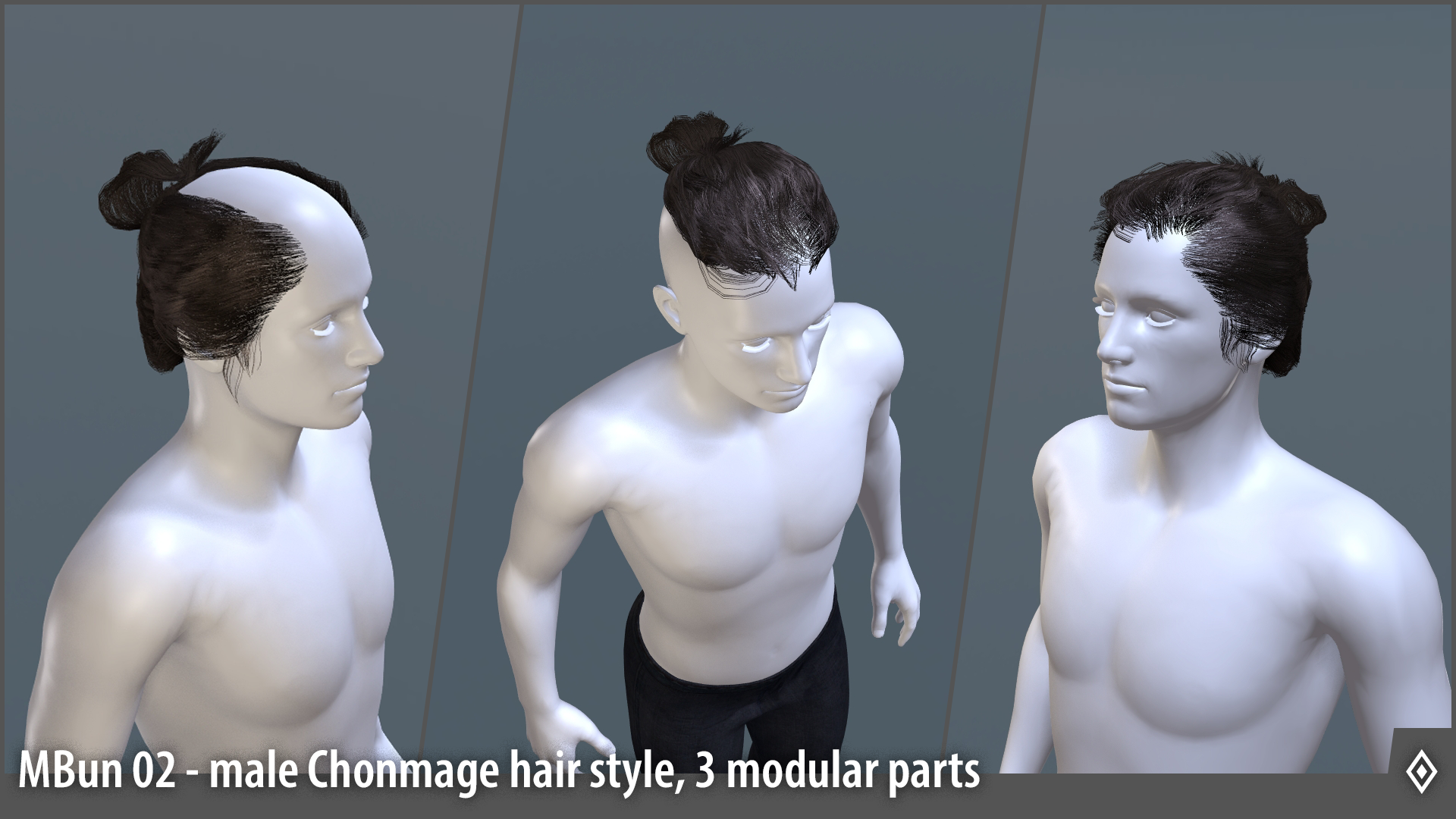 [male] MBun 02 - free traditional male hairstyle (Chonmage) : r/VAMscenes