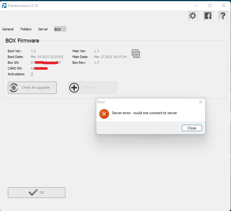Box active fail server error show [Solved] - GSM-Forum