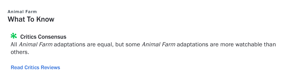 Animal Farm gets C- CinemaScore, worst ever for an animated film | ResetEra