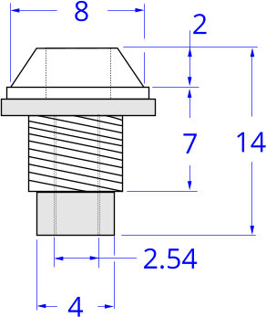 LED Holder 5mm - Convex (5 Pack) - Micro Robotics