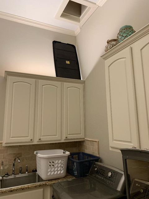 How do I fix this laundry chute (basically a hole in ceiling)? (floor ...